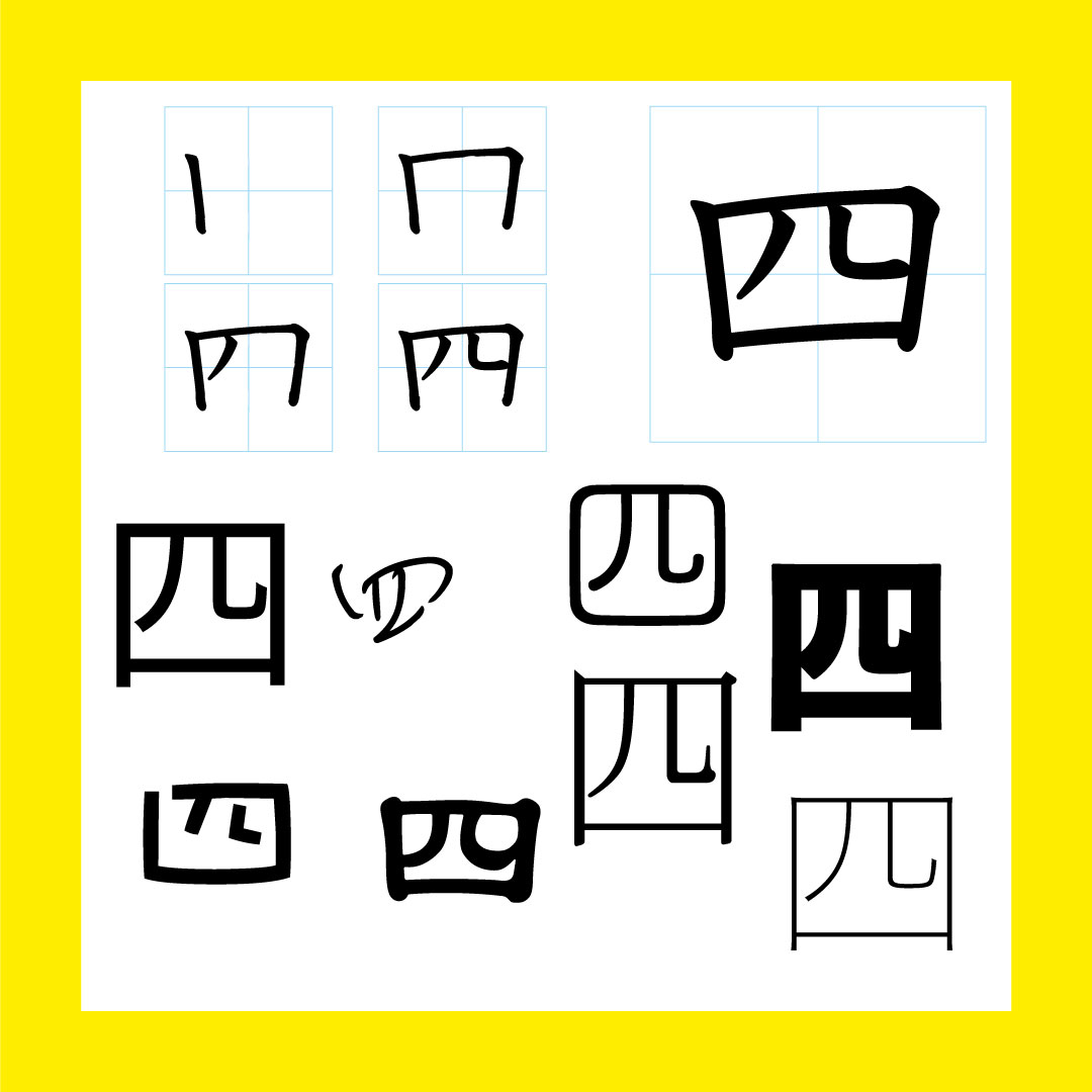 Kanji – 四 – 365 Nihongo
