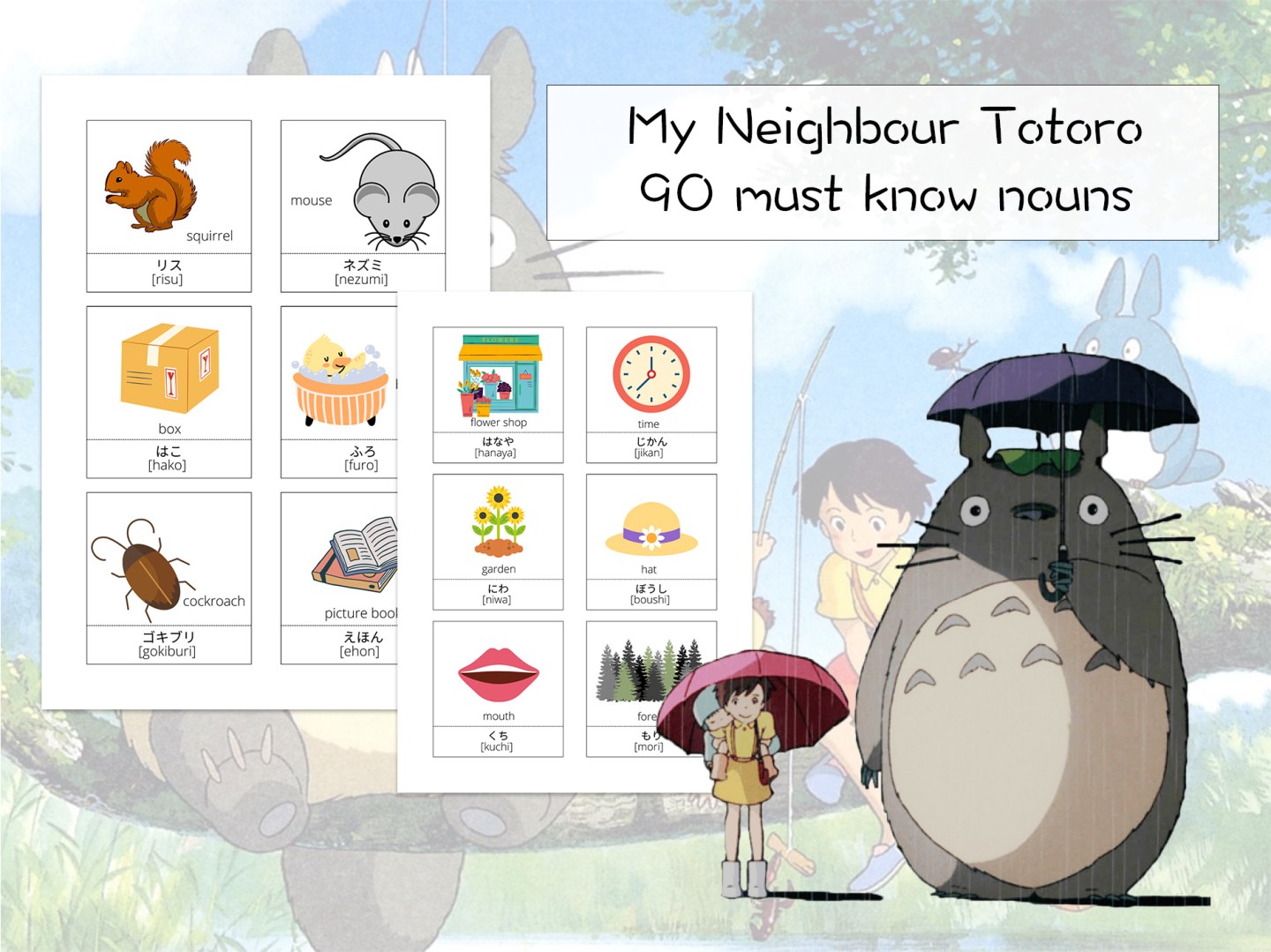 My Neighbour Totoro Must Know Beginners Vocabulary – 365 Nihongo