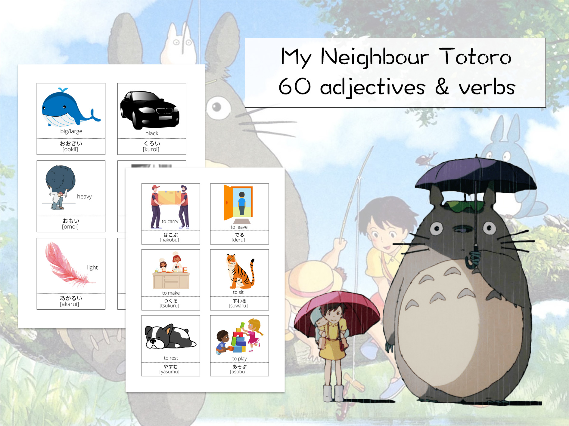 My Neighbour Totoro Must Know Beginners Vocabulary – 365 Nihongo